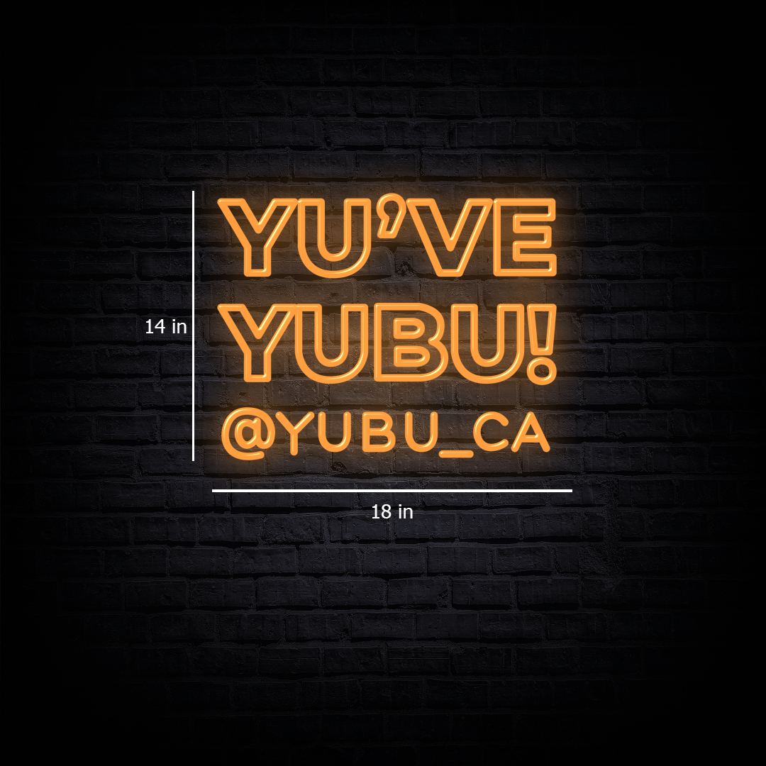 Yubu Neon Sign 18x14 in — make neon sign