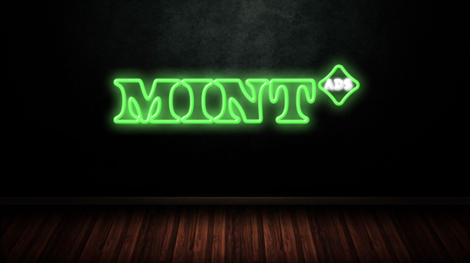 Mint Neon Sign 50x11 in — make neon sign