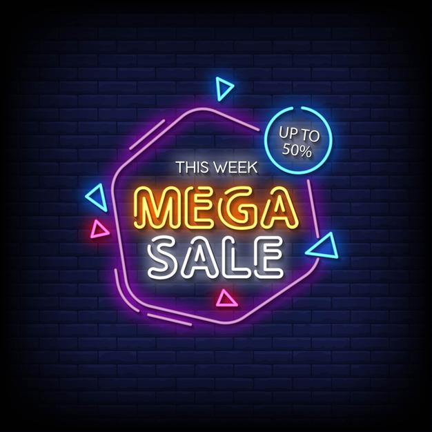 Mega Sale Neon Sign Perfect For Shop & Store — make neon sign