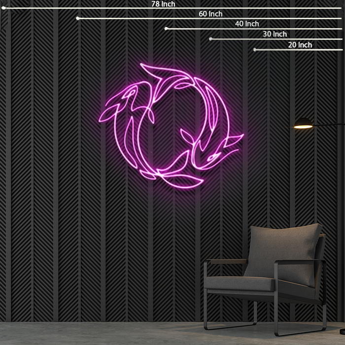 Astrology Neon Sign Pisces Brighten Your Space with Colorful LED — make ...