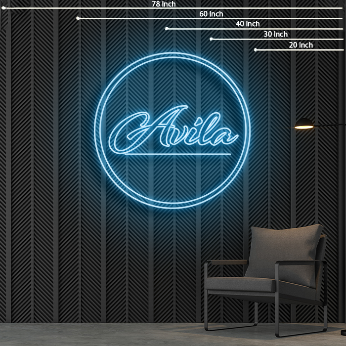 AVILA LOGO 40x40 Inches — make neon sign