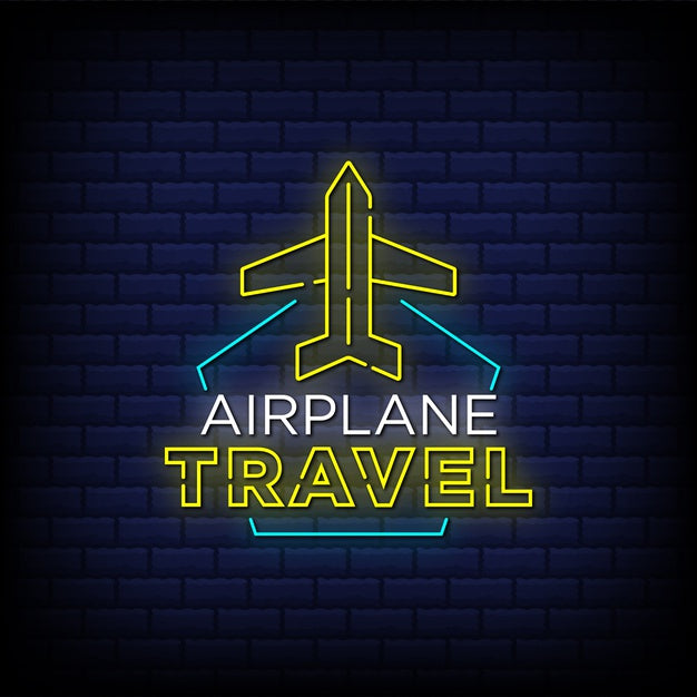 Airplane Travel Neon Sign — make neon sign