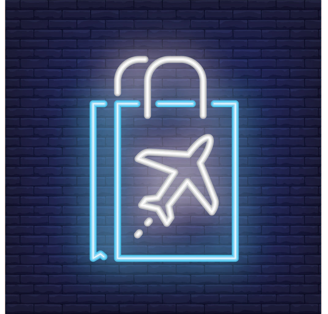 Air Travel Neon Sign — make neon sign