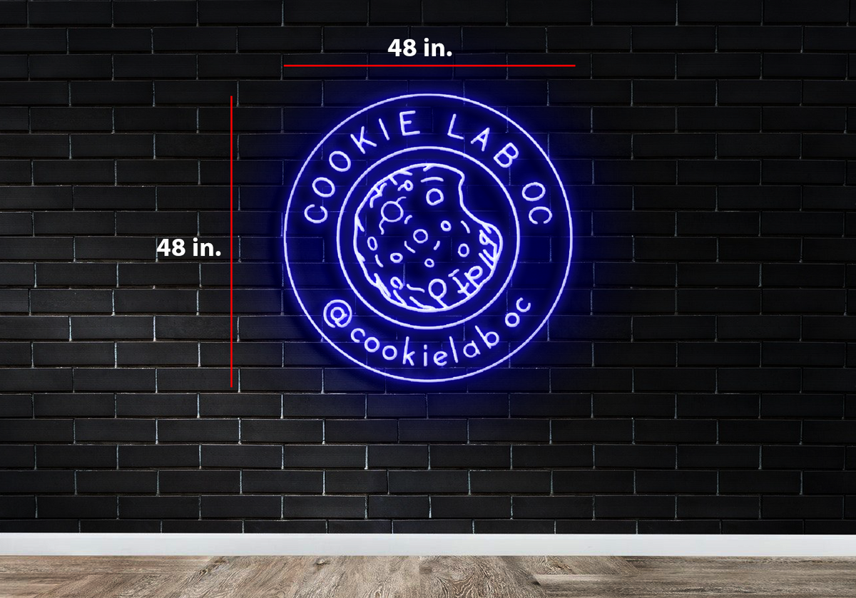 The Cookie Lab OC Neon Sign 48x48 inches — make neon sign