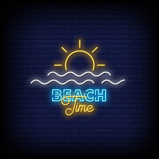 Beach Time Neon Sign — make neon sign