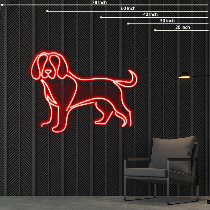 Beagle 2 Neon Sign For Pet Lovers & Décor — make neon sign