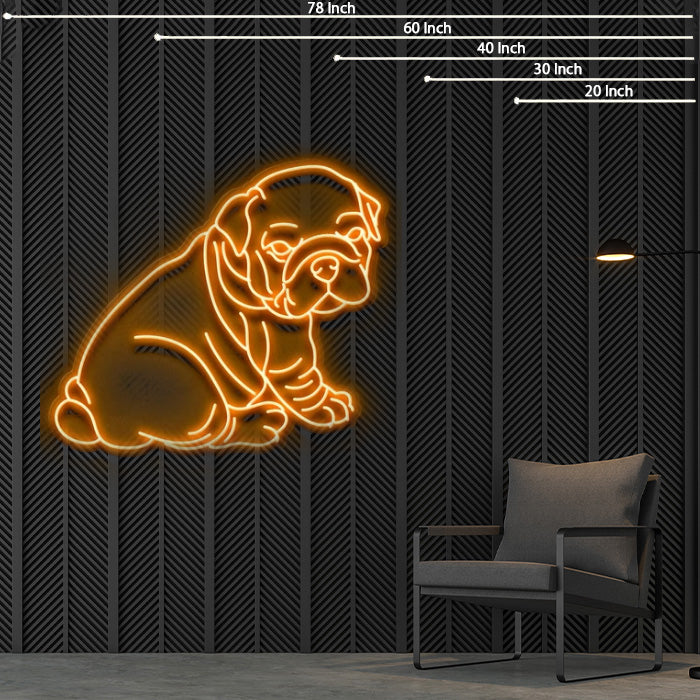 Bulldog Neon Sign For Pet Lovers & Décor — make neon sign