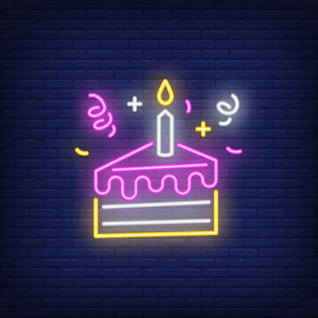 Cake Slice Neon Sign — make neon sign