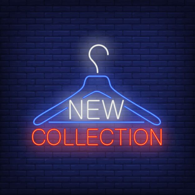 Clothes Hanger With Lettering Neon Sign Perfect For Your Business ...