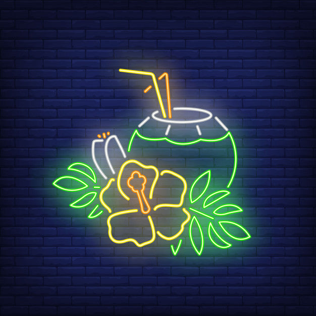 Coconut Cocktail Neon Sign — make neon sign