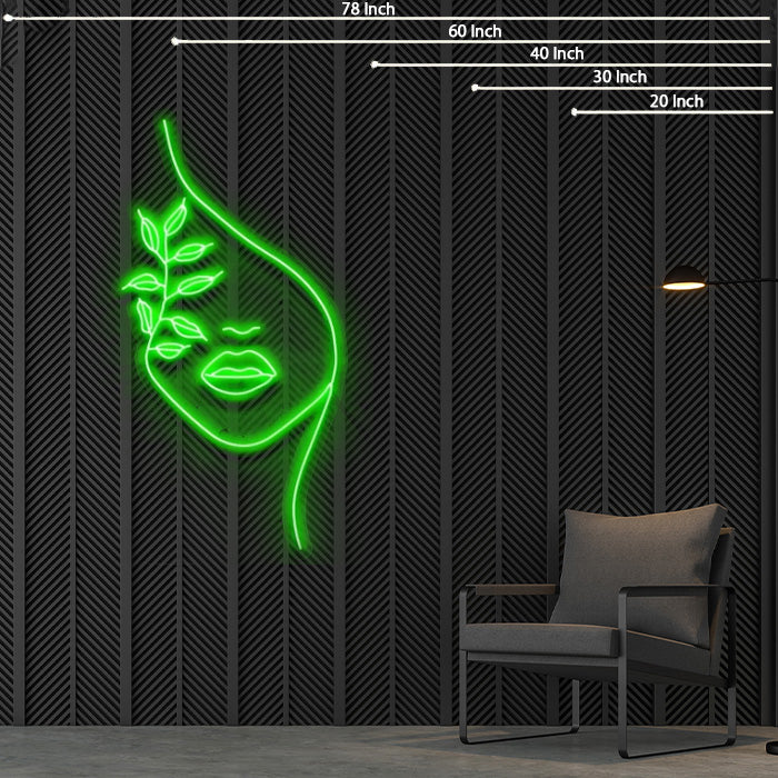 Face of Nature Neon Sign Perfect For Home & Office Décor — make neon sign