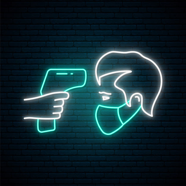 Fever Check Line Neon Sign — make neon sign
