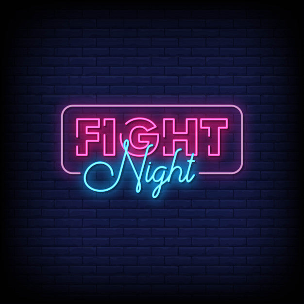 Fight Night Neon Sign - Neon Pink Aesthetic — make neon sign