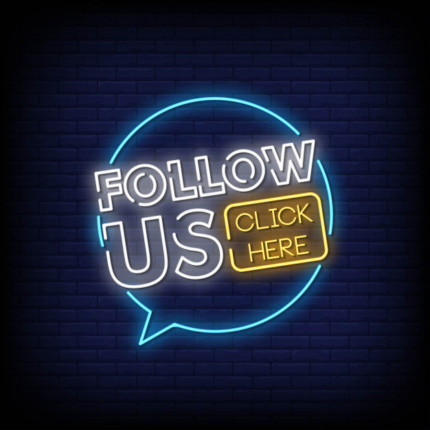 Follow Us Neon Sign — make neon sign