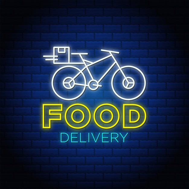Food Delivery Neon Sign — make neon sign