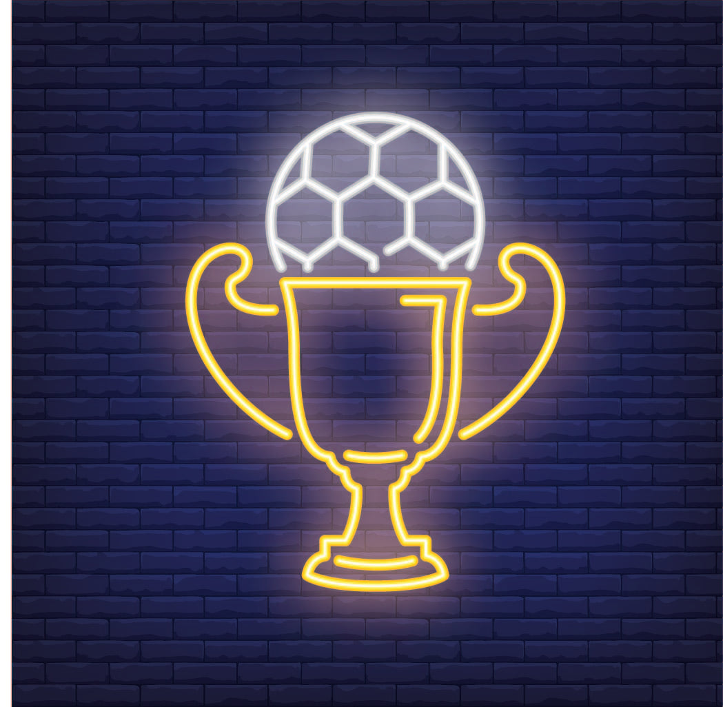 Football Cup Neon Sign — make neon sign