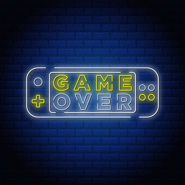 Game Over Neon Sign — make neon sign