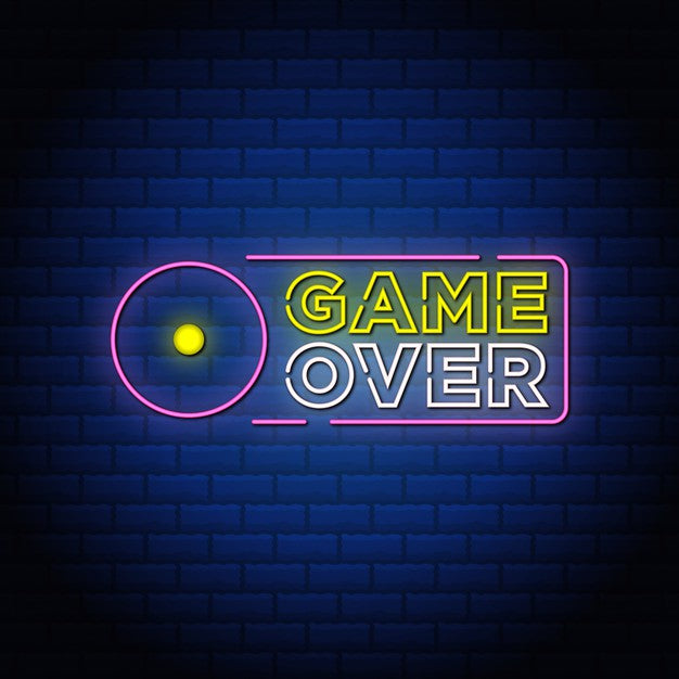 Game Over Neon Sign — make neon sign