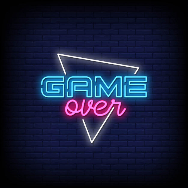 Game Over Neon Sign — make neon sign