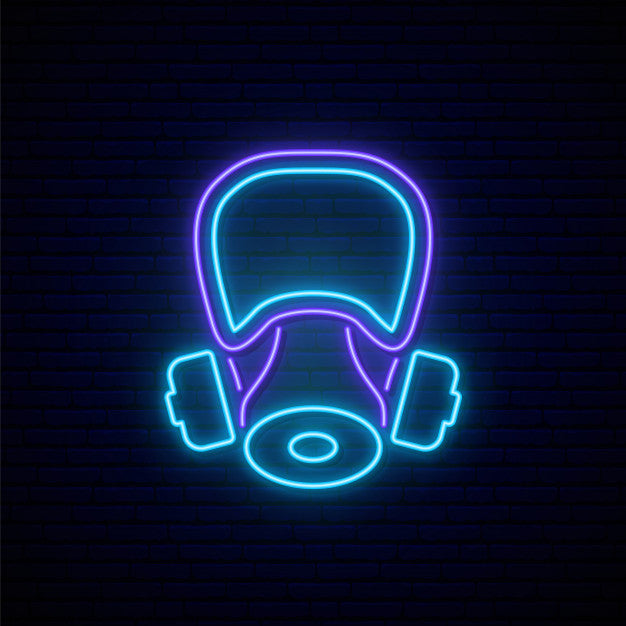 Gas Mask Neon Sign — make neon sign