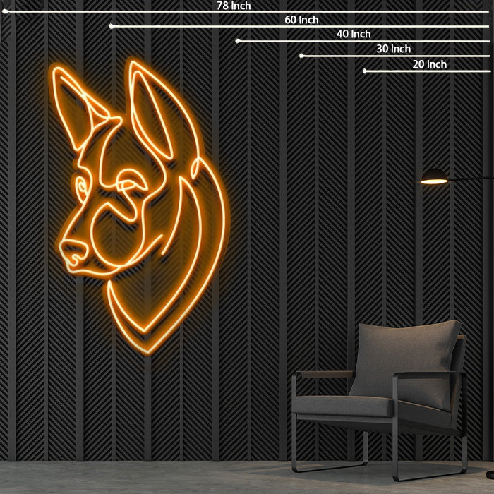 German Shepherd Neon Sign — make neon sign
