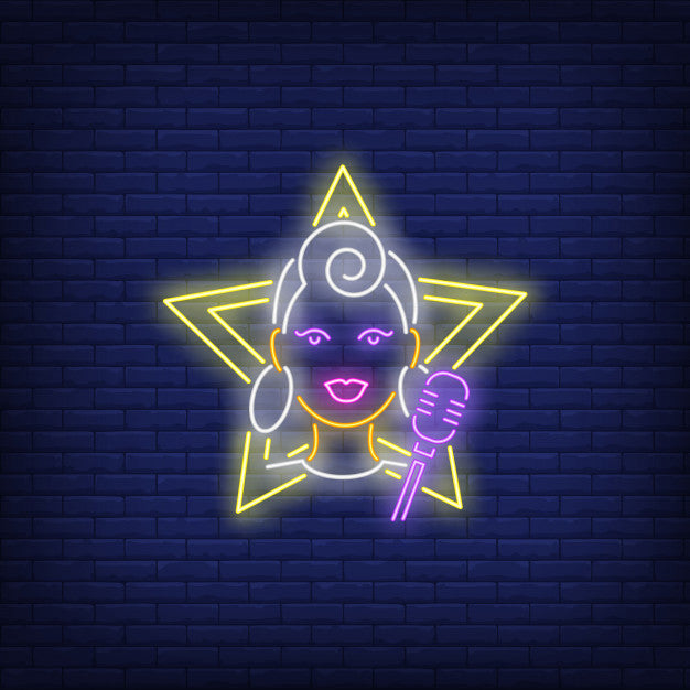 Girl Singer Neon Sign for Bars and Karaoke Lounges — make neon sign