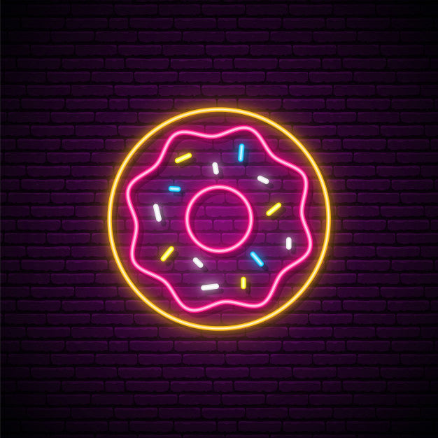 Glowing Sweet Donut Neon Sign — make neon sign