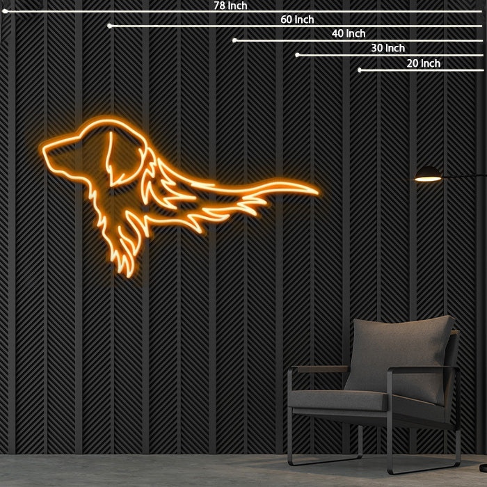 Golden Retriever Neon Sign For Pet Lovers & Décor — make neon sign