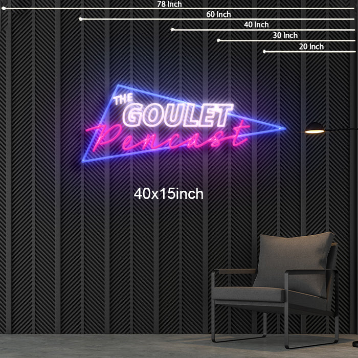 The Goulet 40x15 inches — make neon sign