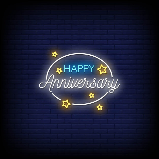Happy Anniversary Neon Sign — make neon sign