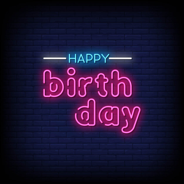 Happy Birthday Neon Sign - Neon Pink Aesthetic — make neon sign