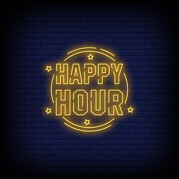 Happy Hour Neon Sign — make neon sign