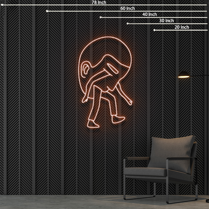 Heavy Head Neon Sign — make neon sign