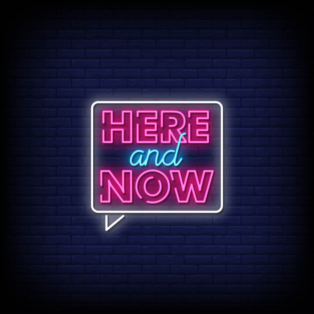 Here And Now Neon Sign - Neon Pink Aesthetic — make neon sign