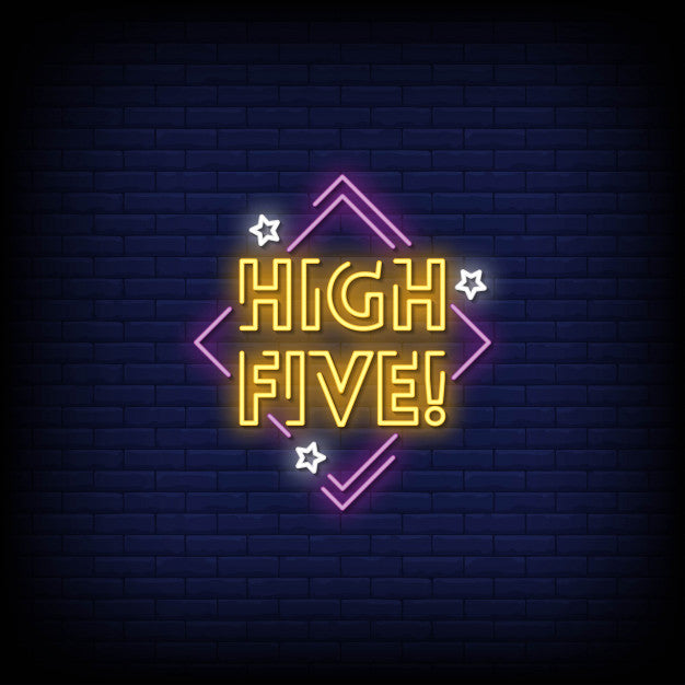 High Five Neon Sign Perfect for Bars & Events — make neon sign