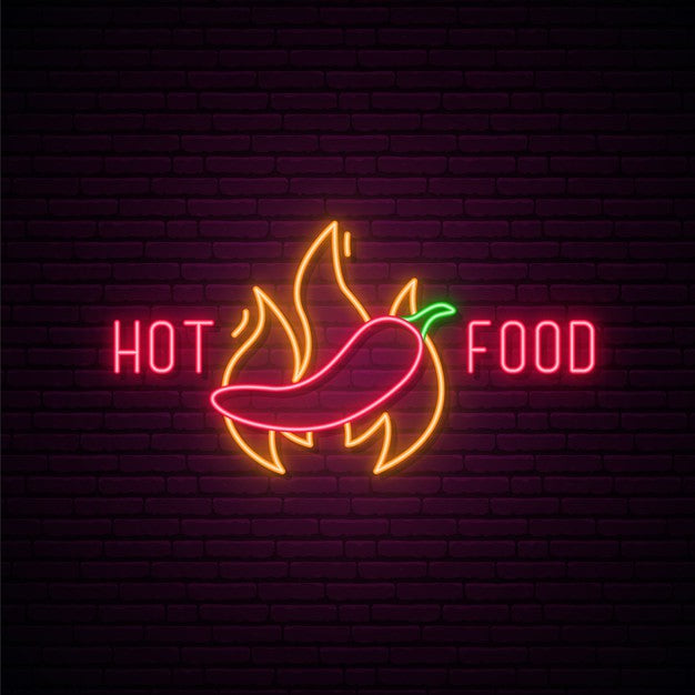 Hot Food Neon Sign — make neon sign