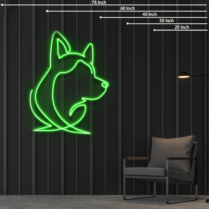 Husky Neon Sign For Pet Lovers & Décor — make neon sign
