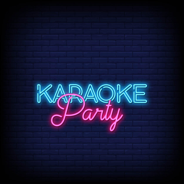 Karaoke Night Sign Karaoke Night Colorful Handmade Art Neon Sign