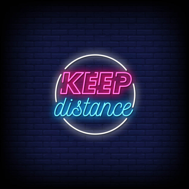 Keep Distance Neon Sign - Neon Pink Aesthetic — make neon sign