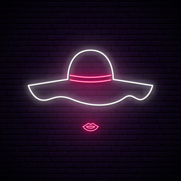 Lady With Hat Neon Sign Perfect For Bar & Restaurant — make neon sign