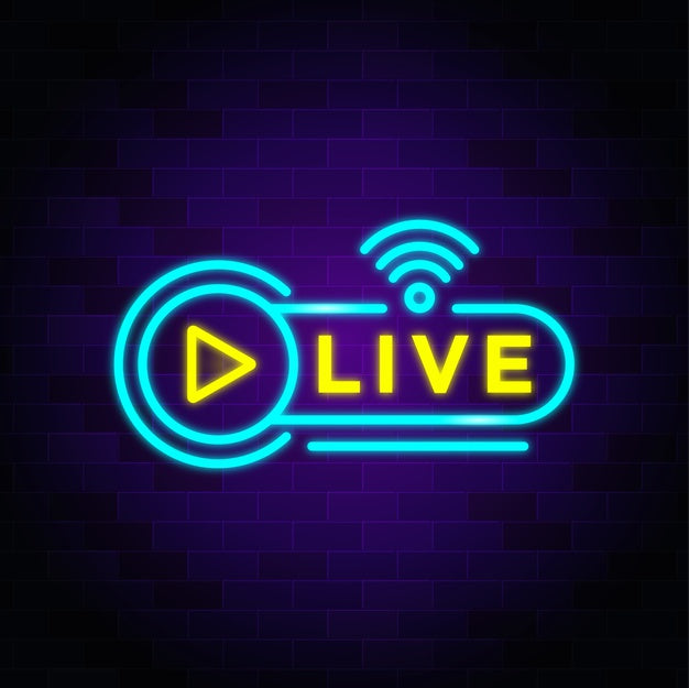 Live Broadcast Neon Sign — make neon sign