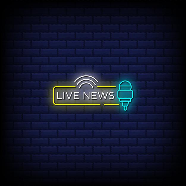 Live News Typography Neon Sign — make neon sign