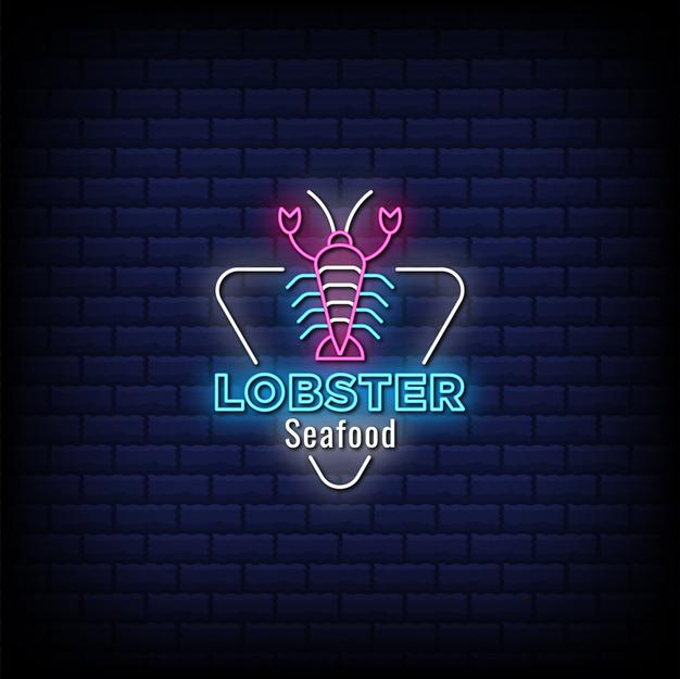 Lobster Seafood Neon Sign — make neon sign