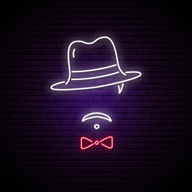 Mafioso In Hat Neon Sign — make neon sign