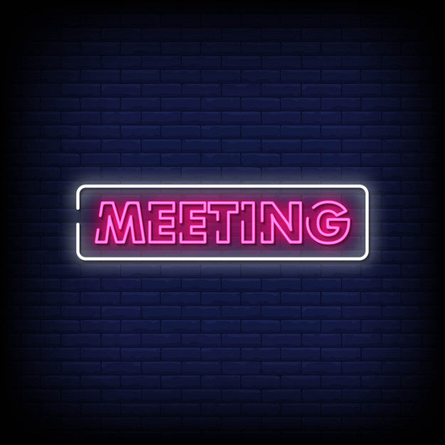 Meeting Neon Sign Perfect For Office — make neon sign