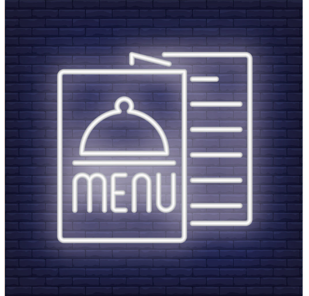 Menu Neon Sign — make neon sign