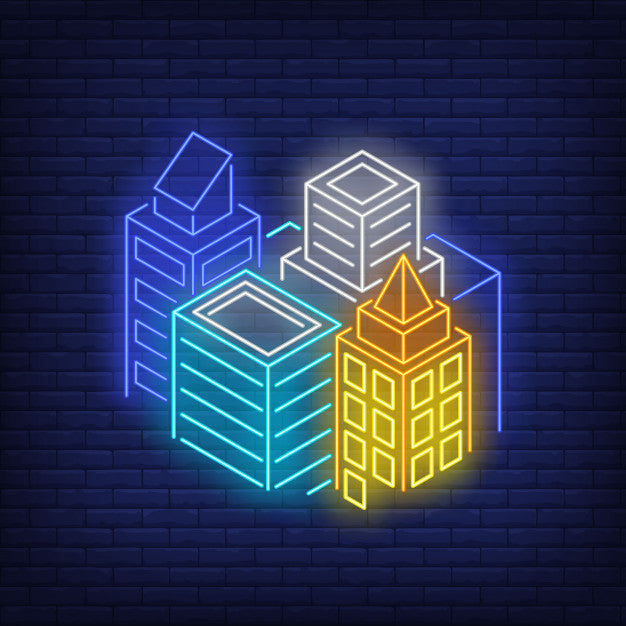 Metropolis Buildings Neon Sign Perfect For Your Business — make neon sign