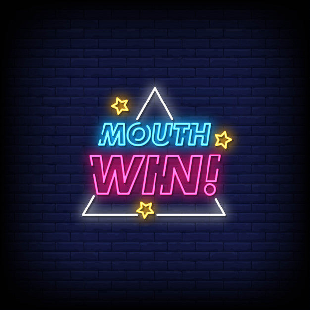Mouth Win Neon Sign - Neon Pink Aesthetic — make neon sign