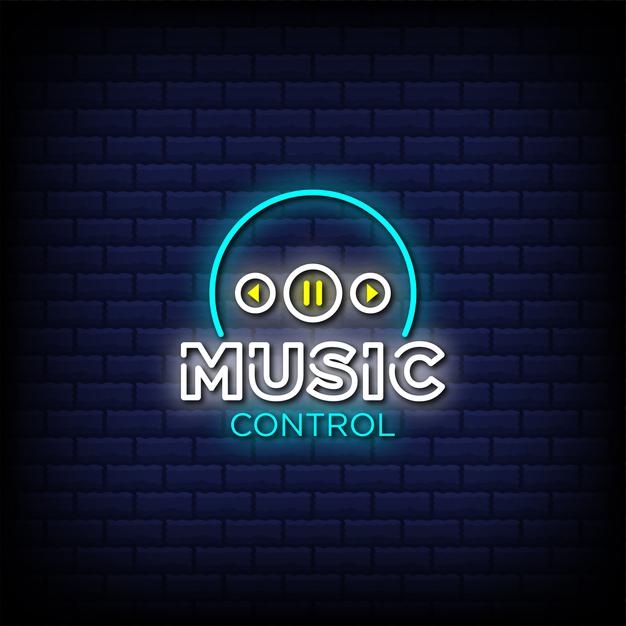 Music Control Neon Sign Perfect for Studios & Events — make neon sign