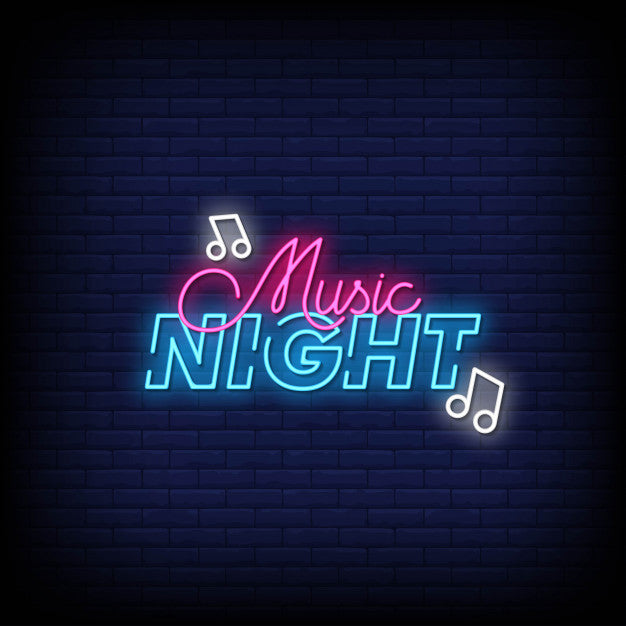 Music Night Neon Sign Energetic and Vibrant Club Décor — make neon sign